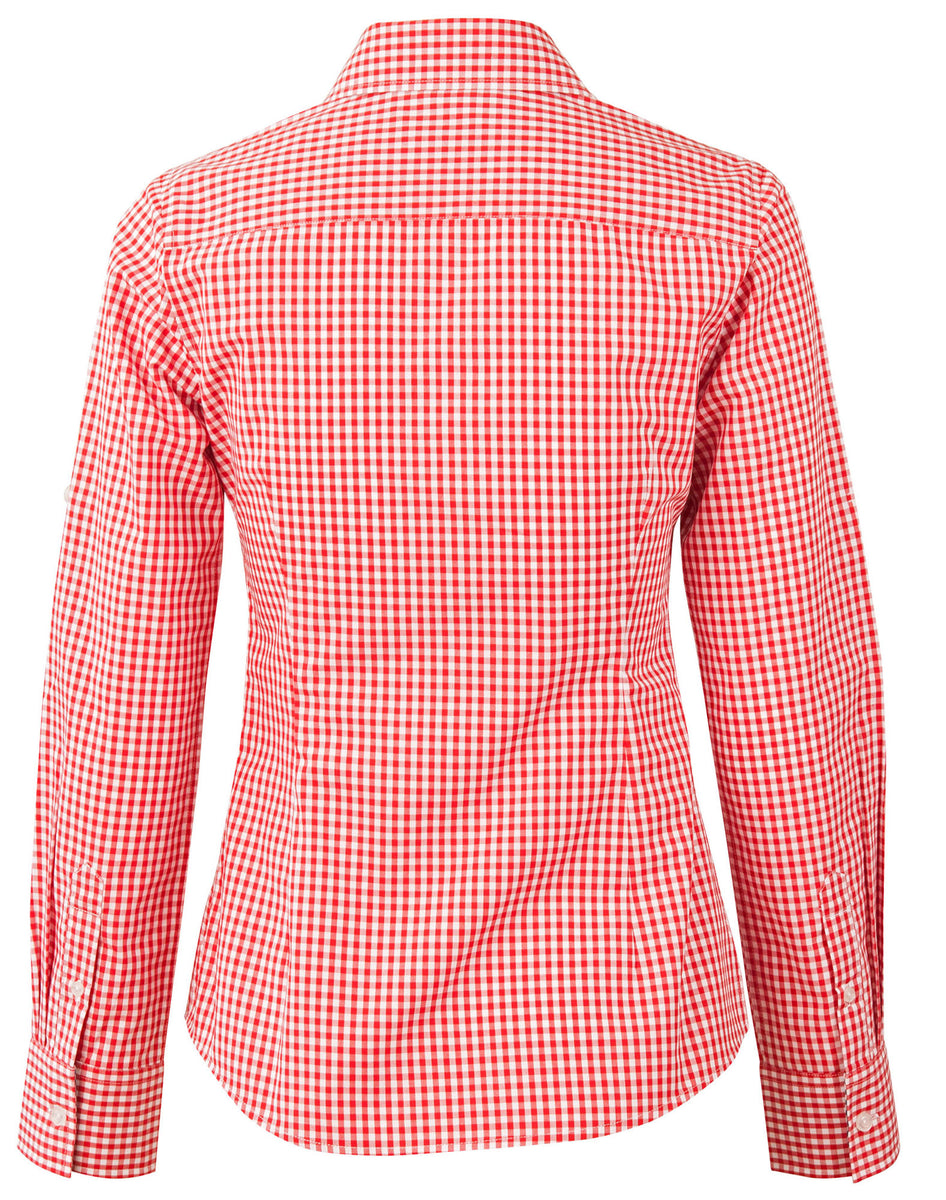 CSU Reddies Ladies’ Gingham Check Long Sleeve Shirt | Hunters 1866